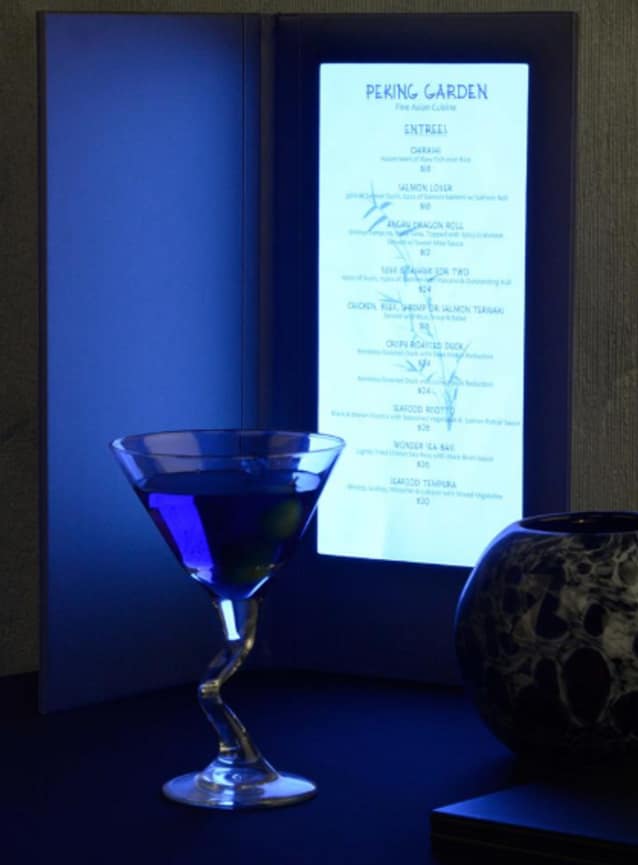 LED taustavaloitettu drinkki- /snackkilista, A5 -koko - Ledmenu